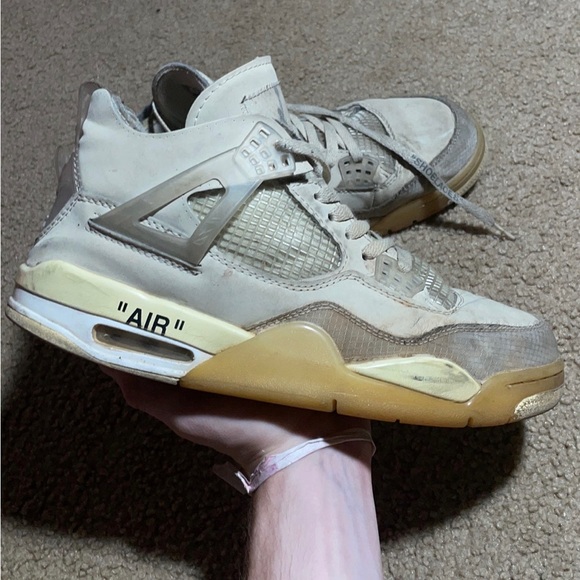 Nike | Shoes | Nike Jordan 4 X Offwhite Sail M | Poshmark